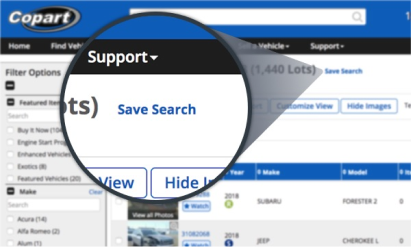 Online Car Auction - Saved Search - Copart Canada